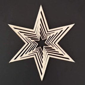 AMADEA Dřevěná ozdoba hvězda stupňovaná 9 cm