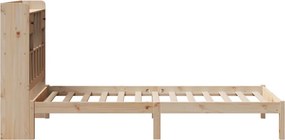 Postel s knihovnou bez matrace 75 x 190 cm masivní borovice 3321610