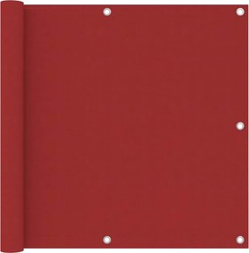 vidaXL Balkonová zástěna 90 x 500 cm 100% polyester oxford [134870] Barva: Červená