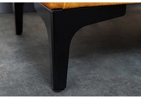 Massive home | Noční stolek Boutique  50cm  tmavě žlutý samet 41668