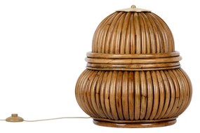 Stolní lampa GUBI Bohemian 72, ratan, výška 45 cm