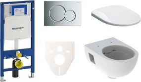 Cenově zvýhodněný závěsný WC set Geberit do lehkých stěn / předstěnová montáž + WC Geberit Selnova SIKOGES3S2
