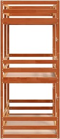 Třípatrová postel voskově hnědá 90x200 cm masivní borové dřevo 3284256