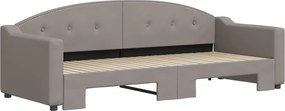 Válenda s přistýlkou taupe 80 x 200 cm textil 3197528