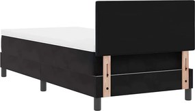 Postel s boxspringem s čelo Černá 90 x 200 cm samet 3339148