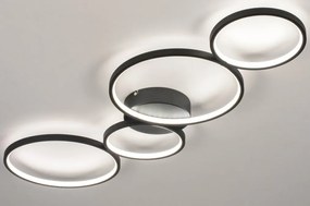 Stropní stmívatelné designové černé LED svítidlo do obýváku Bubble
