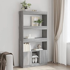 Skříň highboard šedá sonoma 92 x 33 x 180 cm kompozitní dřevo 3309623