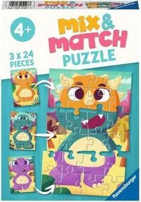 Ravensburger Mix  Match Puzzle Legrační dinosaurus / 3x24 dílků / od 4