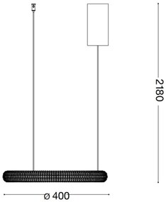 Ideal Lux - LED Lustr na lanku MIRACLE LED/25W/230V pr. 40 cm CRI 90 matný chrom