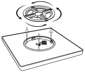 Top Light - LED Stropní svítidlo REVIT LED/50W/230V 3000-6500K 50x50 cm bílá+DO