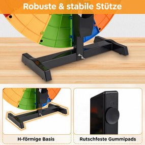 Costway Kolo štěstí pro roztočení 60 cm rulety se stojanem a 12 přepisovatelnými