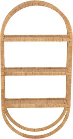Nástěnná oválná ratanová polička Rattan Boom - 56*20*110cm
