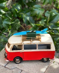 Plechový model Retro autobus se surfem