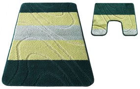 Protiskluzové předložky do koupelny v zelené barvě 50 cm x 80 cm + 40 cm x 50 cm