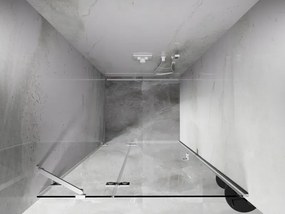 Mexen, Mexen Lunar levé otočné sprchové dveře 70 cm, transparentní, bílé - 834-070-000-20-00-L