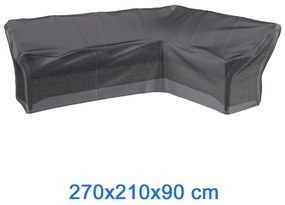Obal na rohovou sedací soupravu ve tvaru L, vysoká opěrka, PRAVÁ 270x210x90 cm Aerocover