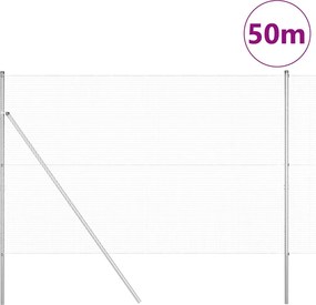 Zemní upevnění svařované drátěné ploty 50 x 1,5 m Stříbrná 3351655