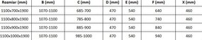 Mexen APIA sprchový kout 110x70, čiré sklo/černý profil, 840-110-070-70-00