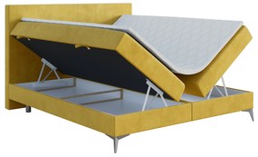 Kontinentální postel 180 cm Ricky (limetková) (s matrací a úl. prostorem). 1043436