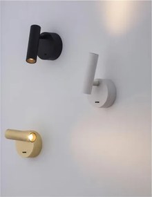 Nástěnné LED svítidlo NOVA LUCE CLIP 3W 3000K bílé s vypínačem 9030201