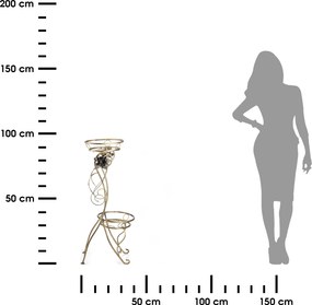 STOJAN NA KVĚTINÁČ QUINCY 90,5X40 CM ZLATÁ