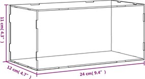 Průhledná reklamní krabice 24 x 12 x 11 cm akrylová 154910
