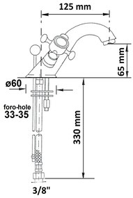 Stojánková umyvadlová baterie v leskle stříbrné barvě Antea – Sapho