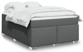 Box spring postel s matrací tmavě šedá 140x200 cm textil 3285138