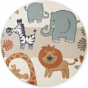 Hanse Home, Dětský koberec Adventures 106409 Cream Multicolor kruh, 160x160 (průměr) kruh, vícebarevná, dětský pokoj