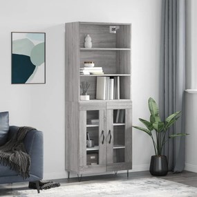 Skříň highboard šedá sonoma 69,5 x 34 x 180 cm kompozitní dřevo 3189315