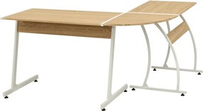 Rohový kancelářský stůl ve tvaru L dub 20133