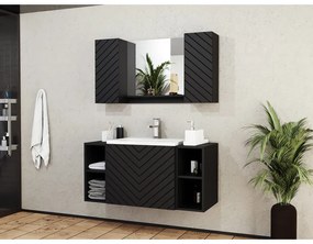 Koupelnová sestava Najrip VIII, Sifon k umyvadlu: ano, Barva dřeva: černá