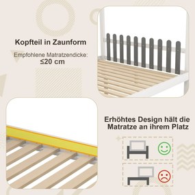 Costway Dvojlůžko ve tvaru House s psacím stolem a zásuvkami a 18 dřevěnými