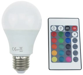 ACA DECOR RGB LED žárovka E27 8W s ovladačem