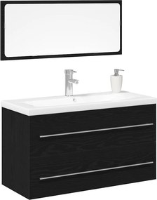 Skříňka pod umyvadlo 3 ks Černý dub 90 x 38,5 x 48 cm 3333134