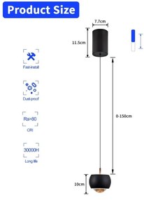 Immax NEO 07219L - LED Stmívatelný lustr DORMINE 6W/230V matná černá Tuya +DO