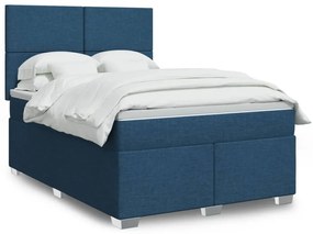 Box spring postel s matrací modrá 160x200 cm textil 3292838