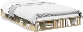 vidaXL Rám postele 140 x 190 cm kompozitní dřevo [3280495] Barva: dub sonoma