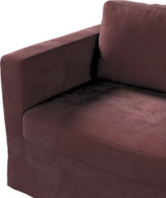 Potah na pohovku IKEA  Karlstad 2-místná , nerozkládací, dlouhý barva červená látka lesklé, sametová