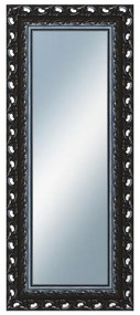 DANTIK - Zarámované zrcadlo - rozměr s rámem cca 50x120 cm z lišty ROKOKO černá lesklá (2632)