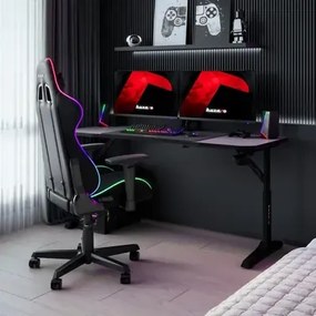 Huzaro Hero 4.6 černá / Herní stůl / 160 x 60 x 56-79 cm / 6 úrovní na