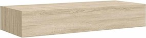 Nástěnné police se zásuvkou 2 ks dub 60 x 23,5 x 10 cm MDF 330262