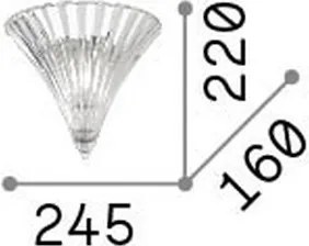 Ideal Lux - Nástěnné svítidlo SANTA 1xE14/40W/230V čirá