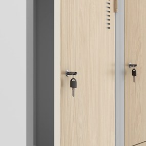 Šatní skříň typu L šedá / dub sonoma: Eco Design JULIA, 800 x 1850 x 450 mm