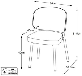 Designová jídelní židle Salgado růžová
