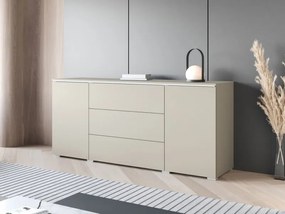 Komoda do pokoje Sawoti 150, Barva: kašmírová béžová, Osvětlení: osvětlení LED - bílé