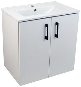 BPS-koupelny Koupelnová skříňka s keramickým umyvadlem ROSO W 60 - bílá