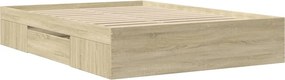 Rám postele bez matrace dub sonoma 120x190 cm kompozitní dřevo 3295515