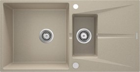 Deante Granite sink, 1.5-bowl with drainer