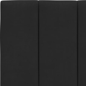 Postel s matrací Hanko černá 200 x 200 cm samet 3208618